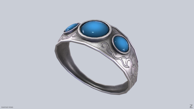 Fantasy ring 3D Model in Jewellery 3DExport