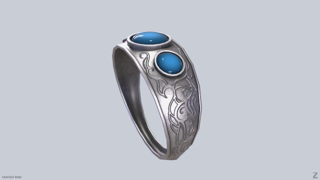 Fantasy ring 3D Model in Jewellery 3DExport
