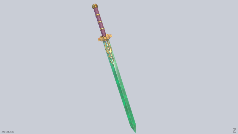 Jade blade 3D Model in Melee 3DExport