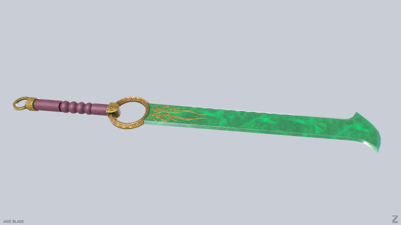 Jade blade 3D Model in Melee 3DExport