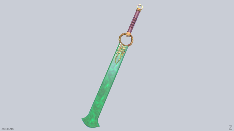 Jade blade 3D Model in Melee 3DExport