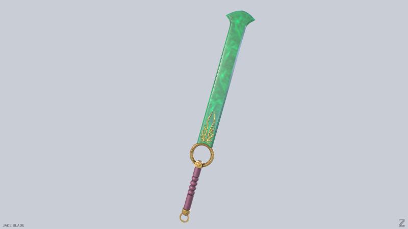 Jade blade 3D Model in Melee 3DExport