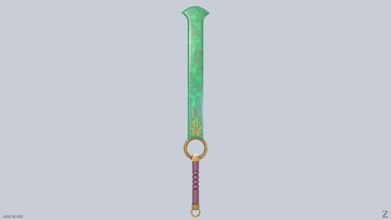 Jade blade 3D Model in Melee 3DExport