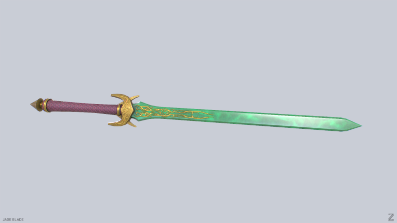 Jade blade 3D Model in Melee 3DExport