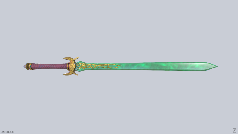 Jade blade 3D Model in Melee 3DExport