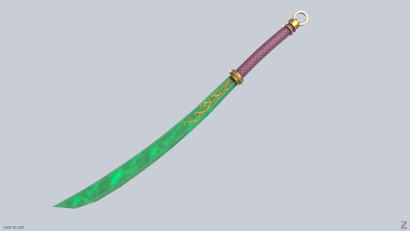 Jade blade 3D Model in Melee 3DExport