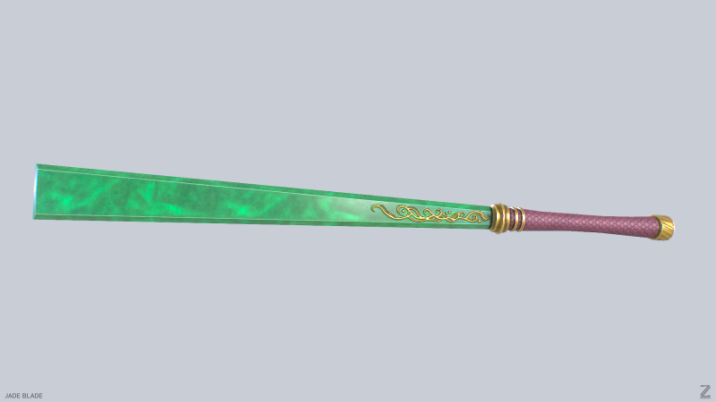 Jade blade 3D Model in Melee 3DExport