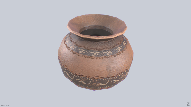 Clay pot 3D Model in Other 3DExport