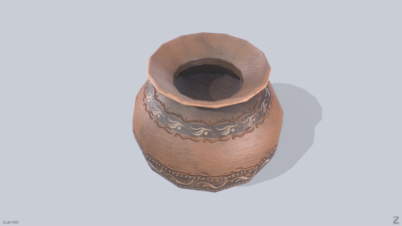 Clay pot 3D Model in Other 3DExport