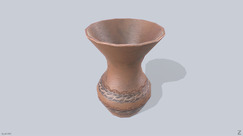 Clay pot 3D Model in Other 3DExport