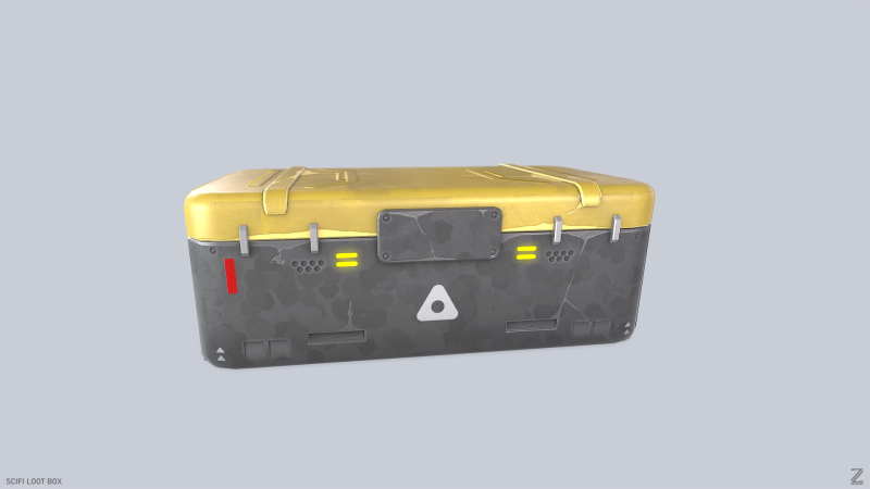 Scifi loot box 3D Model in Other 3DExport