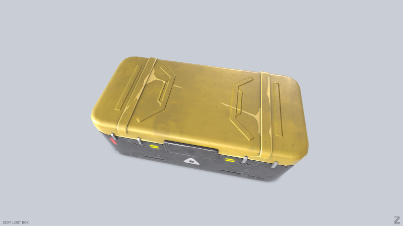 Scifi loot box 3D Model in Other 3DExport