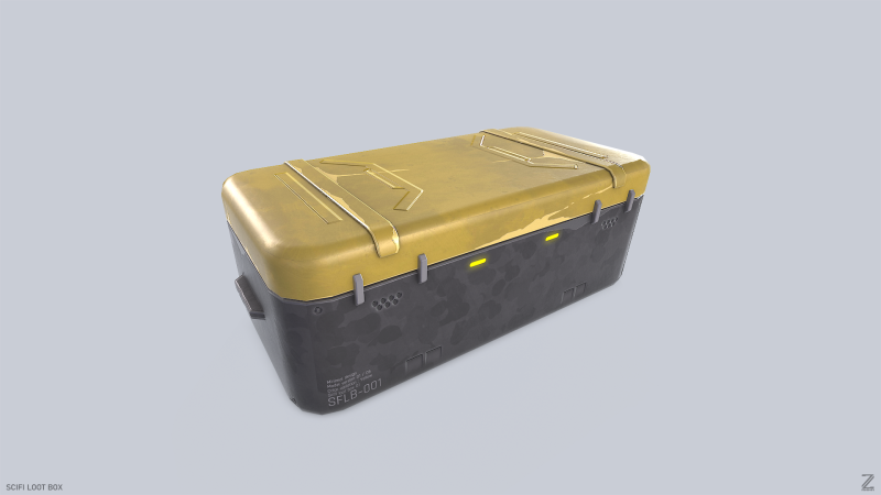 Scifi loot box 3D Model in Other 3DExport