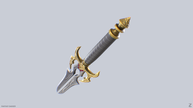 Fantasy dagger 3D Model in Melee 3DExport