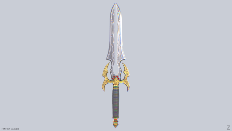 Fantasy dagger 3D Model in Melee 3DExport