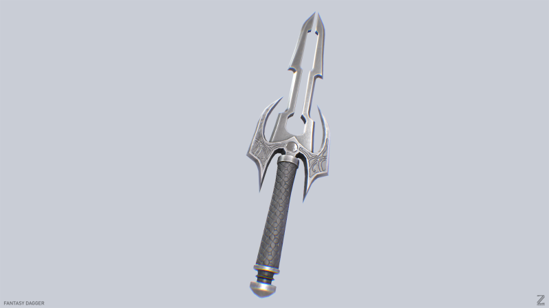 Fantasy dagger 3D Model in Melee 3DExport