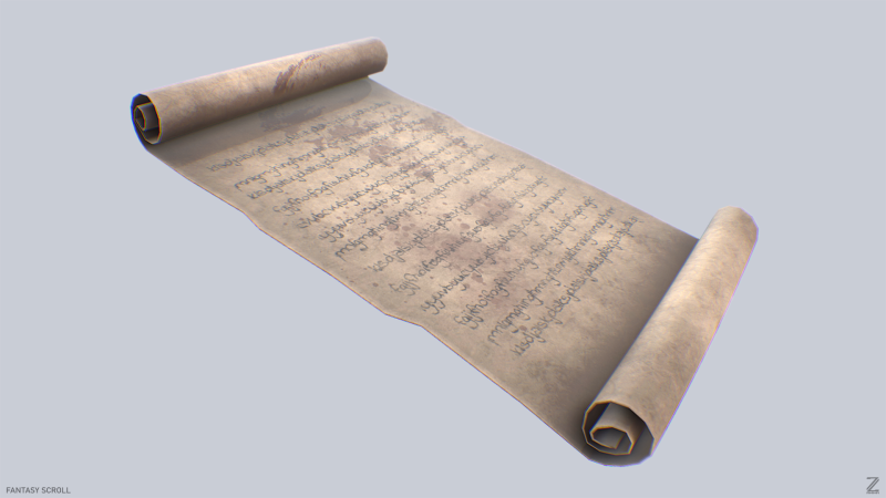 Fantasy scroll 3D Model in Other 3DExport