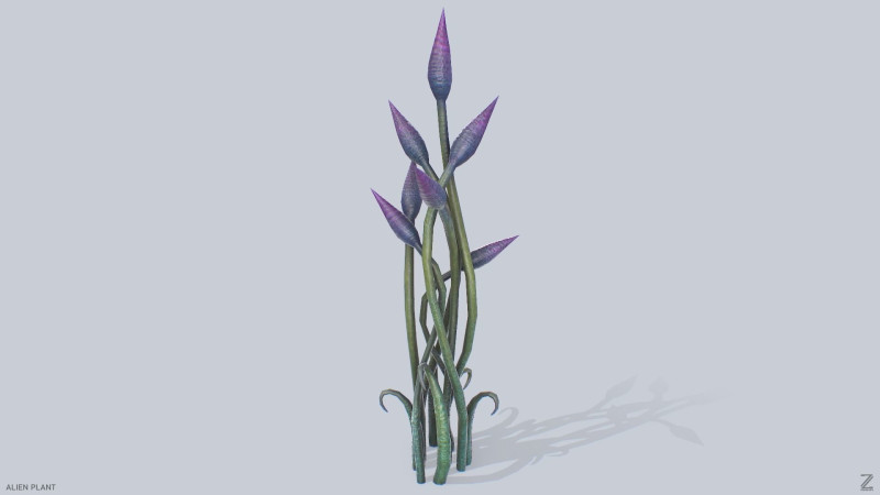 Alien plant 3D Model in Small Plants 3DExport