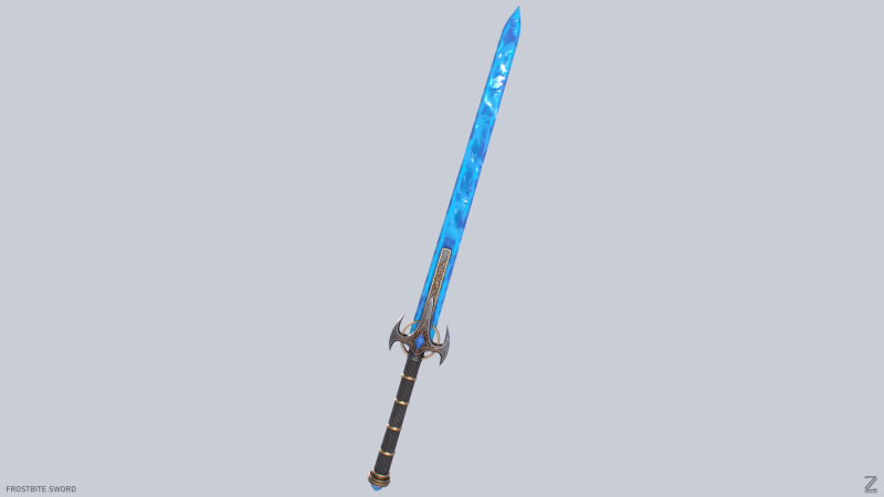 Frostbite sword 3D Model in Melee 3DExport
