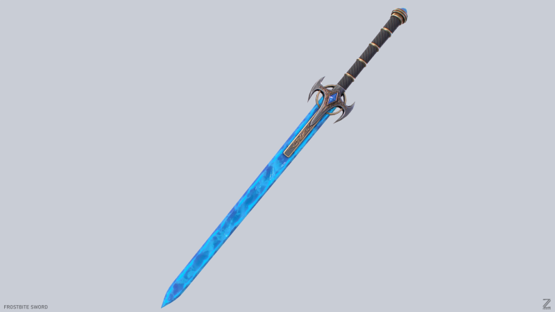 Frostbite sword 3D Model in Melee 3DExport