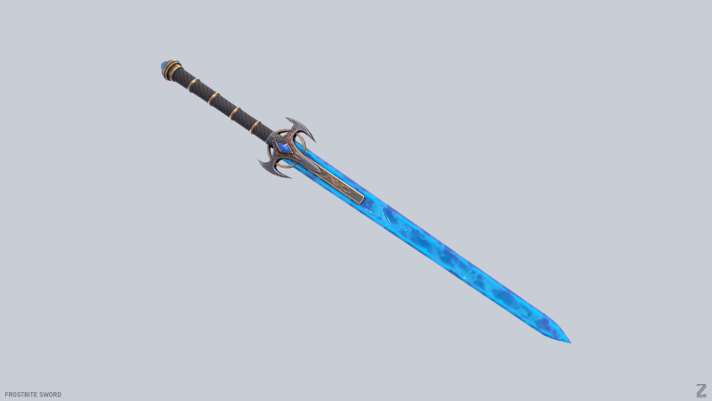 Frostbite sword 3D Model in Melee 3DExport