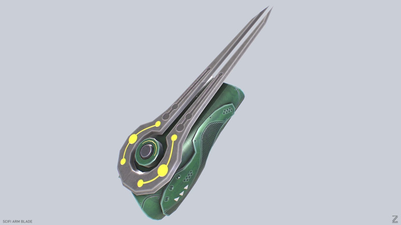Scifi arm blade 3D Model in Melee 3DExport
