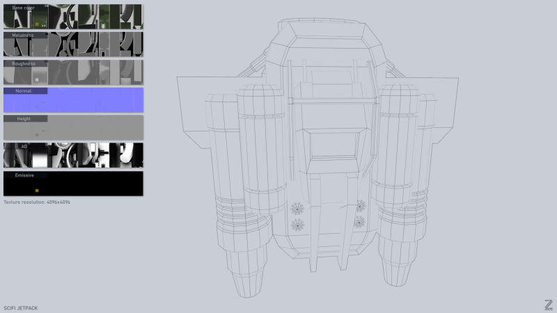 Scifi Jetpack 3D Model in Transport 3DExport