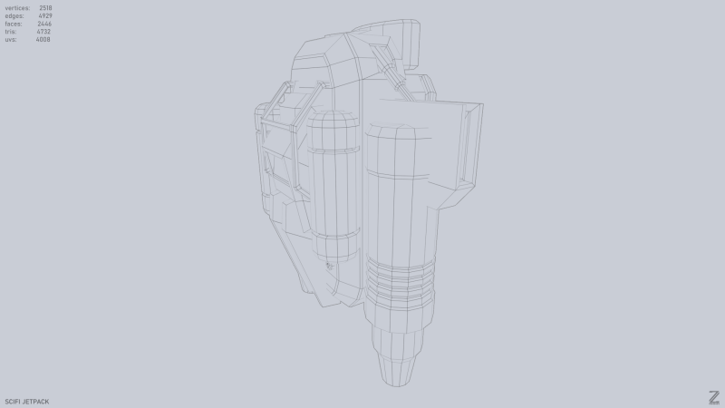 Scifi Jetpack 3D Model in Transport 3DExport