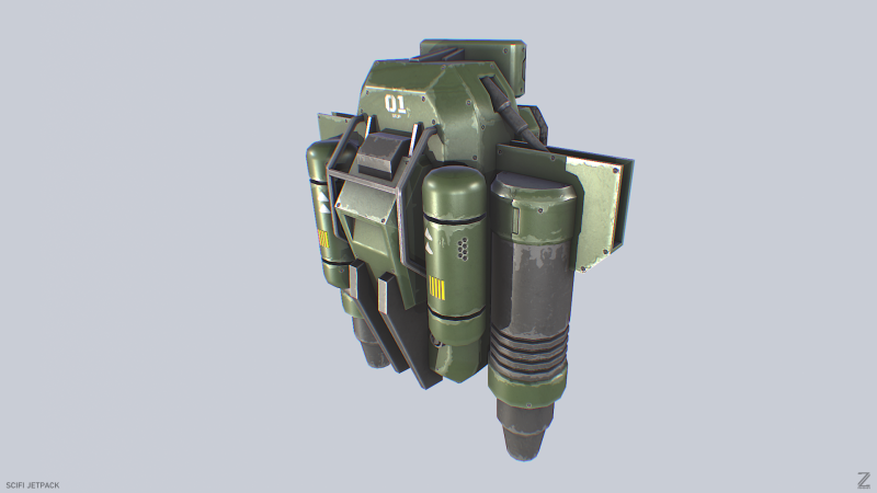 Scifi Jetpack 3D Model in Transport 3DExport
