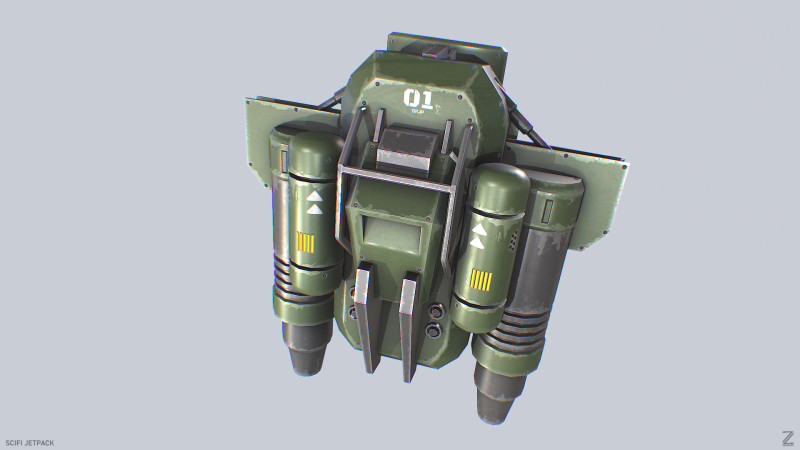 Scifi Jetpack 3D Model in Transport 3DExport