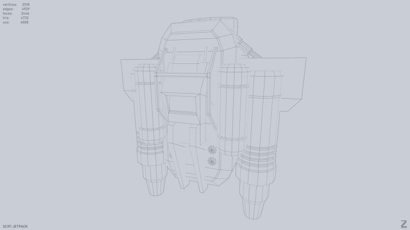 Scifi Jetpack 3D Model in Transport 3DExport