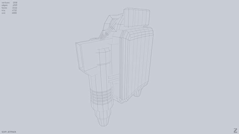 Scifi Jetpack 3D Model in Transport 3DExport
