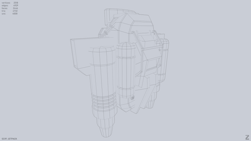 Scifi Jetpack 3D Model in Transport 3DExport