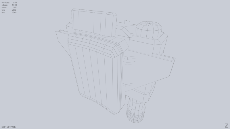 Scifi Jetpack 3D Model in Transport 3DExport