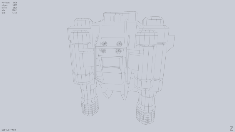 Scifi Jetpack 3D Model in Transport 3DExport