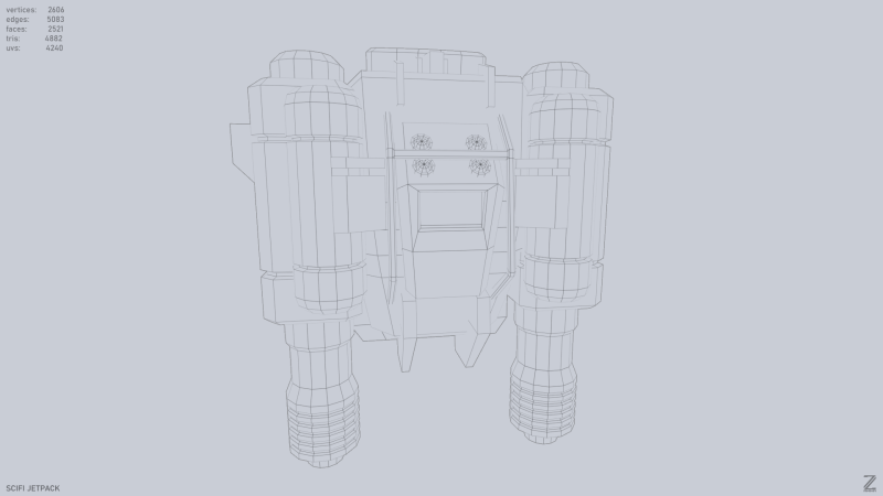 Scifi Jetpack 3D Model in Transport 3DExport