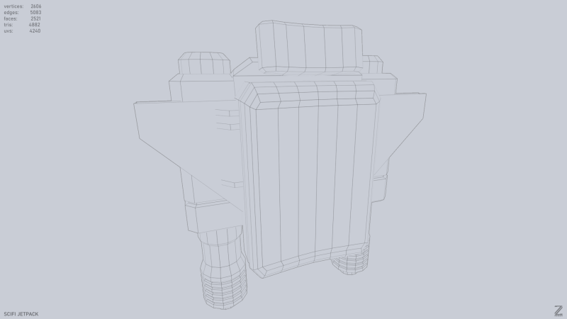 Scifi Jetpack 3D Model in Transport 3DExport