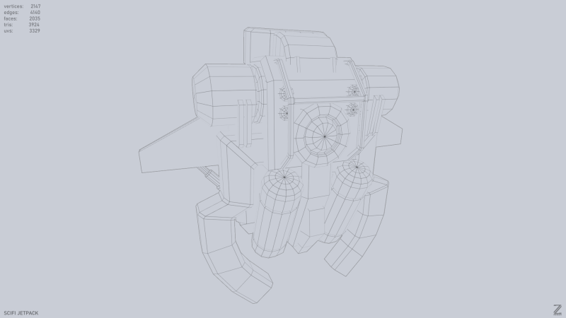 Scifi Jetpack 3D Model in Transport 3DExport