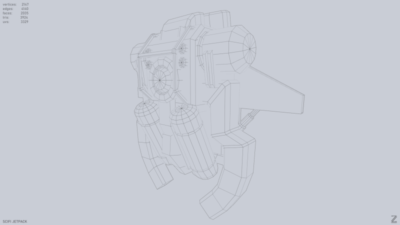 Scifi Jetpack 3D Model in Transport 3DExport