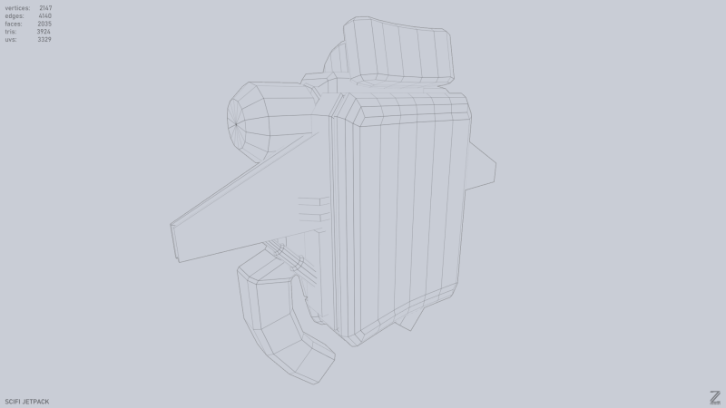 Scifi Jetpack 3D Model in Transport 3DExport