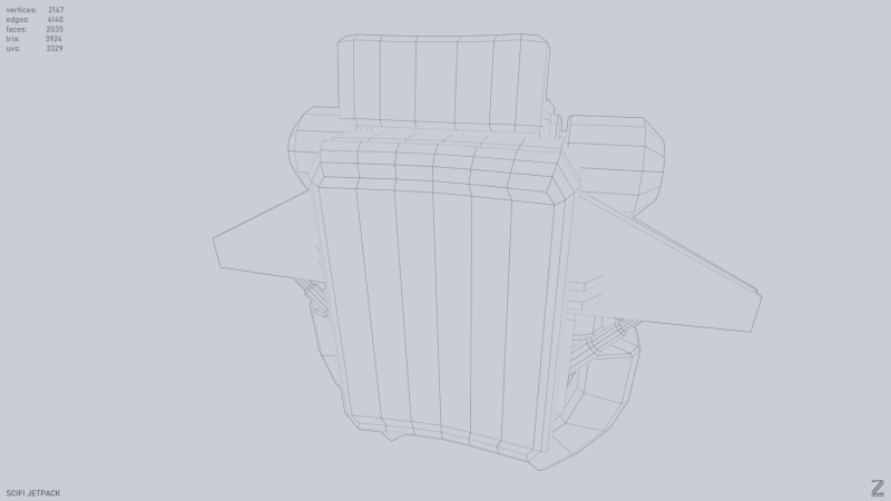 Scifi Jetpack 3D Model in Transport 3DExport