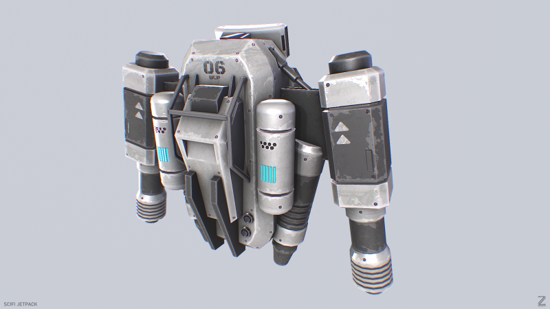 Scifi Jetpack 3D Model in Transport 3DExport