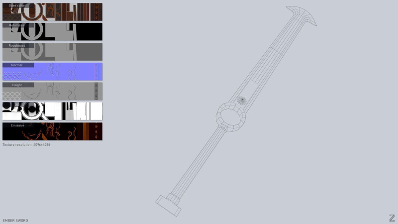 Ember sword 3D Model in Melee 3DExport