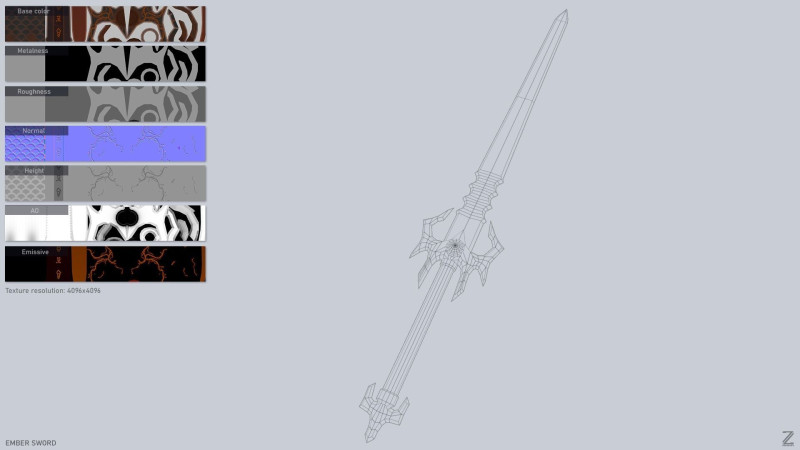 Ember sword 3D Model in Melee 3DExport