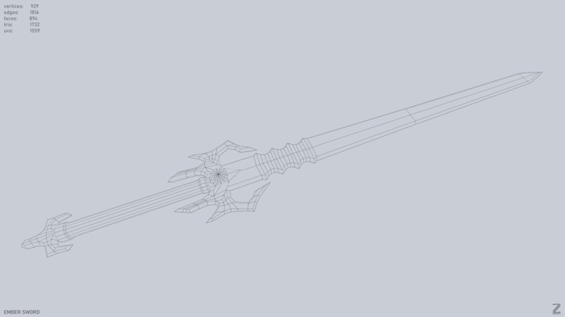 Ember sword 3D Model in Melee 3DExport