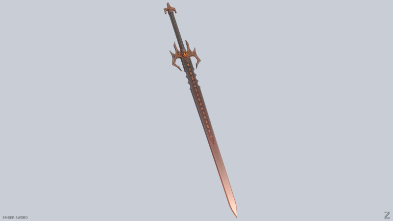 Ember sword 3D Model in Melee 3DExport