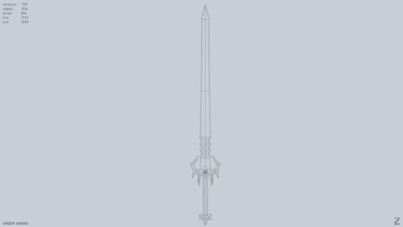 Ember sword 3D Model in Melee 3DExport