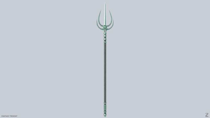 Fantasy trident 3D Model in Melee 3DExport