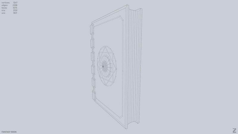 Fantasy book 3D Model in Other 3DExport