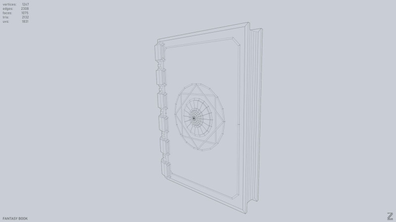 Fantasy book 3D Model in Other 3DExport